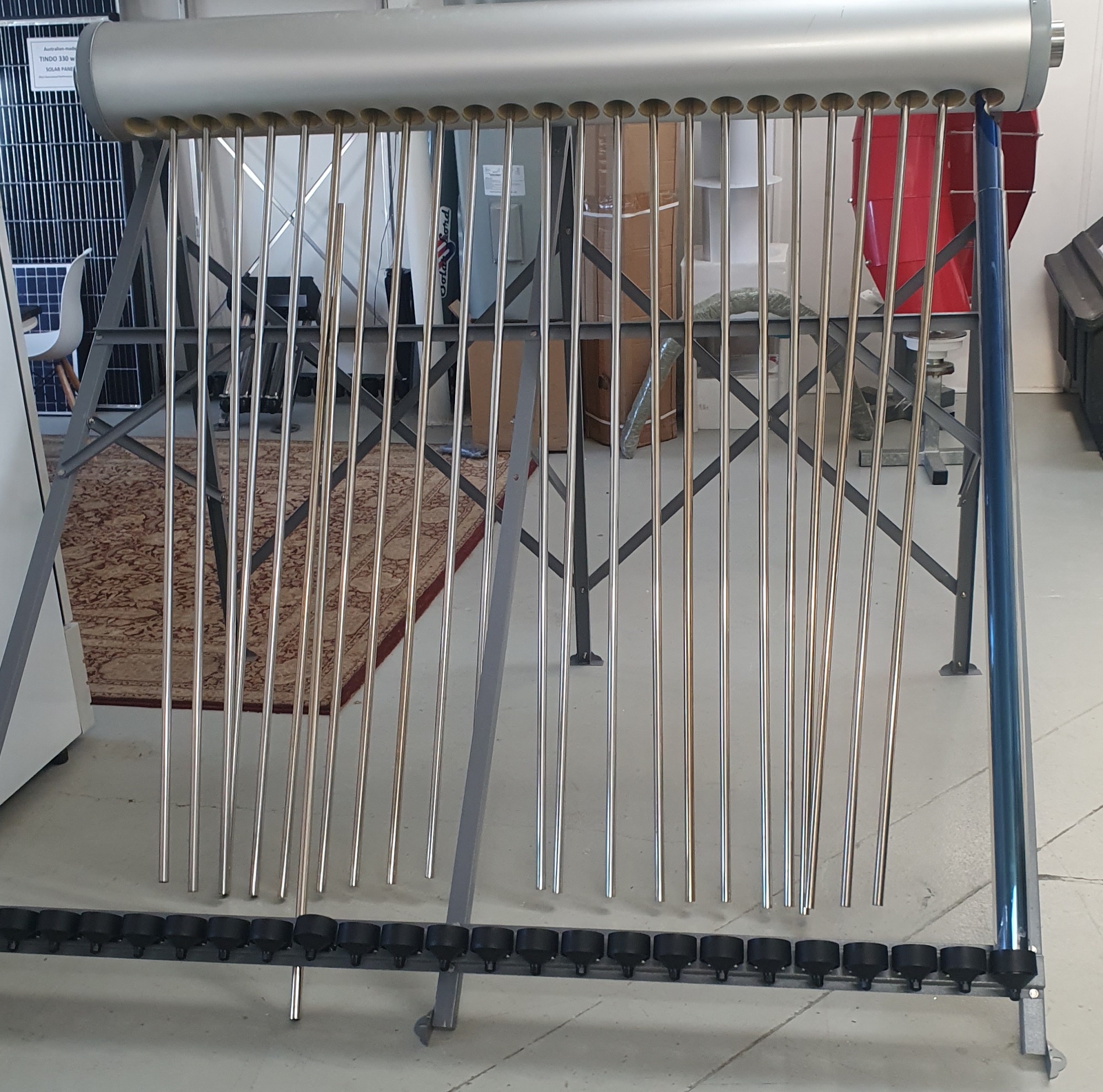 Evacuated tube solar air heaterSolazone Australia